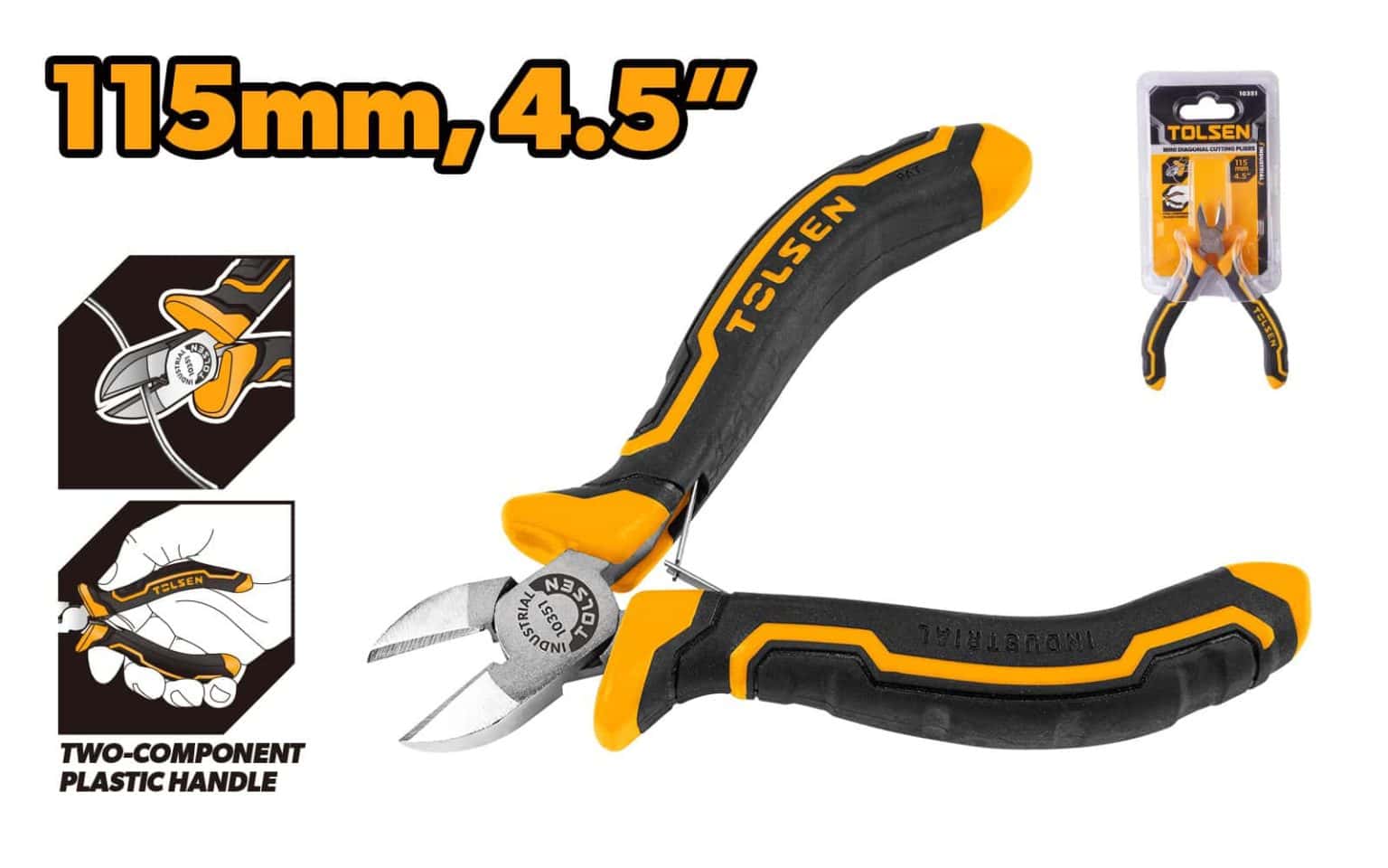 PLIERS MINI DIAGONAL CUTTING 115MM 4.5INCH - Electaserv