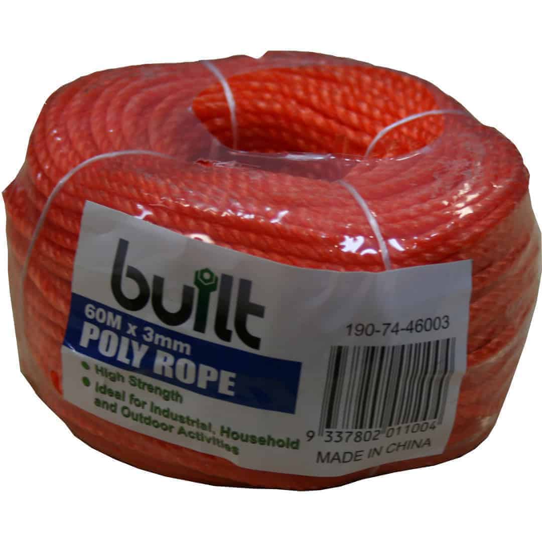 Rope PP Orange 3mm x 60M - Electaserv