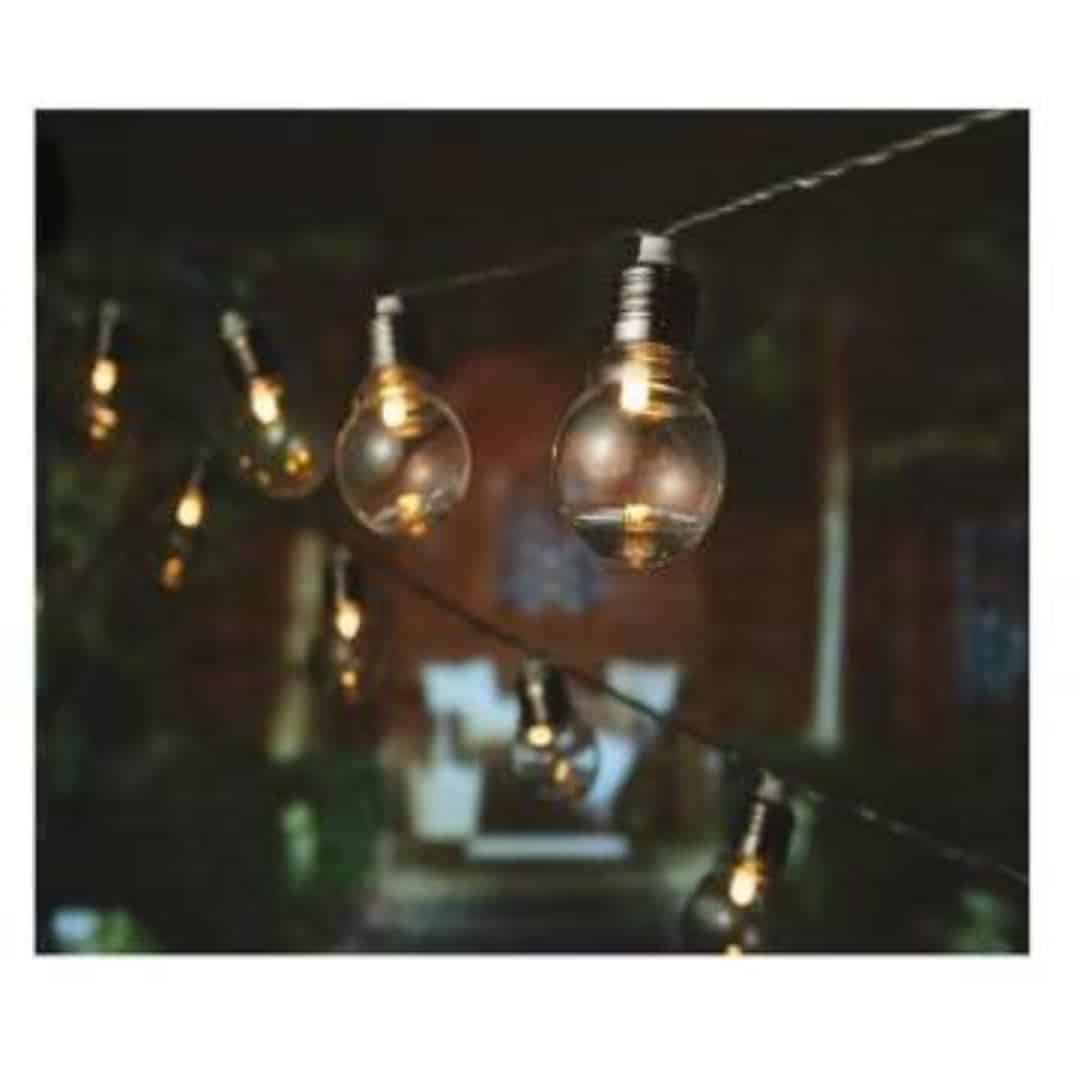 Festoon Lights Round LED 20-Globe, 3.8m Connectable - Electaserv