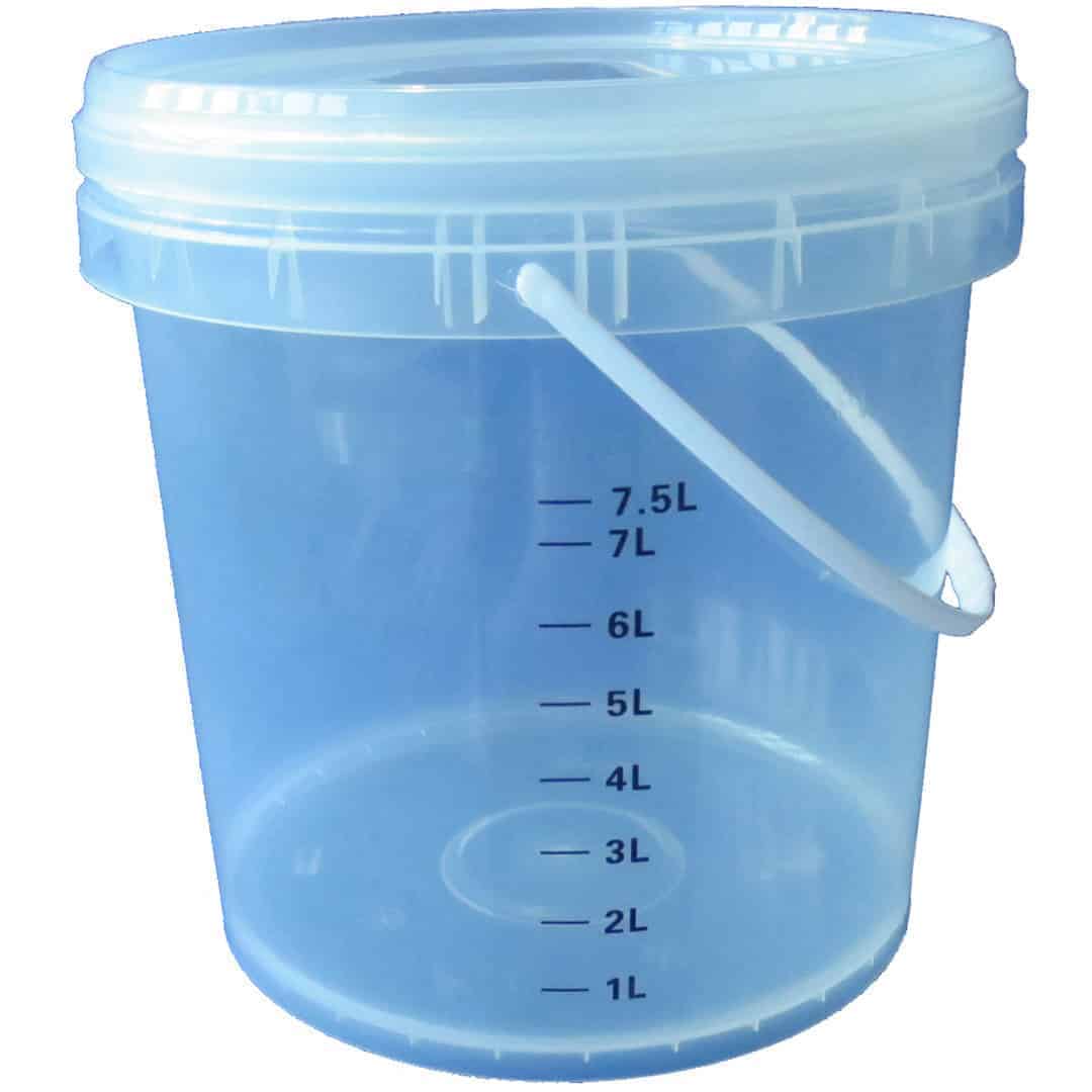 Bucket Plastic with Lid 10L Clear Electaserv